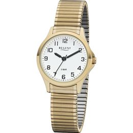 Regent Uhren Regent Damen Quarzuhr Armbanduhr, Damenuhr, Flexband, Zugband, Edelstahlarmband gold Einheitsgr&ouml;&szlig;e