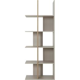 B&uuml;cherregal &raquo;Deko-Regal Solena&laquo; Deko-Regal beige Holzwerkstoff B/H/T: 68cm x 182cm x 40cm, 10 Stk., 4 Einlegeboden,Trennwand aus 22mm starken 