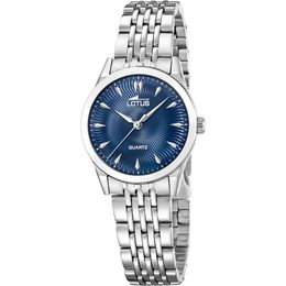 Lotus Damen Quarzuhr &raquo;Classic Steel&laquo; Armbanduhr, Damenuhr, Edelstahlarmband, analog blau Einheitsgr&ouml;&szlig;e