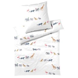 Elegante Bettw&auml;sche &raquo;Parade&laquo; 2 Stk. angenehmes Hautgef&uuml;hl wei&szlig; Mako-Satin, Obermaterial: 100% Baumwolle B/L: 155cm x 220cm, 1 Stk., 1 Stk., Mako-Satin, B/L: 