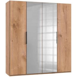 wimex Kleiderschrank &raquo;Level by fresh to go&laquo; mit Spiegelt&uuml;ren braun B/H/T: 200cm x 216cm x 58cm, T&uuml;ren: 4 Stk.