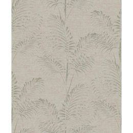 Art for the home Vliestapete &raquo;Pure Nature Palme&laquo; botanisch glatt Gr&uuml;n - 53x10m beige Vlies B/L: 0,53m x 10m