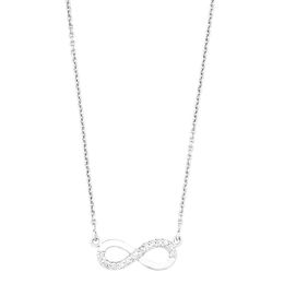 Amor Damen Kette mit Anh&auml;nger &raquo;Infinity / Unendlichkeitsschleife&laquo; mit Zirkonia (synth.) silber Silber 925 (Sterlingsilber), L: 45 B: 1mm