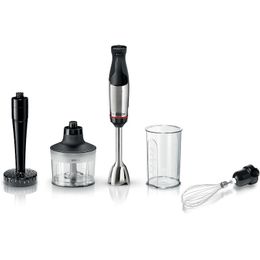 Bosch Stabmixer &raquo;ErgoMaster Serie 6 MSM6M633, Zerkleinerer, Kartoffelstampfer, Edelst.&laquo; 1000 W Schneebesen, Becher, Metallkuplung, Luftk&uuml;hlung, 