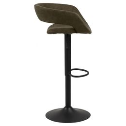 ACTONA GROUP Barhocker &raquo;Grace&laquo; (Set, 2 St) in Microfaser, H&ouml;henverstellbar, Armlehne gr&uuml;n B/H/T: 54,5cm x 104cm x 48,5cm, Luxus-Microfaser, Stoff 