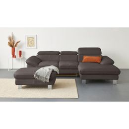 COTTA Ecksofa &raquo;Driver L-Form, B: 268 cm, moderne Couch mit Wellenunterfederung, Leder&laquo; Kopfteilverstellung, opt. Schlaffunktion + XL Bettkasten, LF: