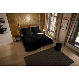 PURE luxury collection Bettw&auml;sche &raquo;Pure uni&laquo; 2 Stk. Mikrofaser, Pflegeleicht, Weich, unifarben, Rei&szlig;verschluss schwarz Microfaser, Obermaterial: 100% 