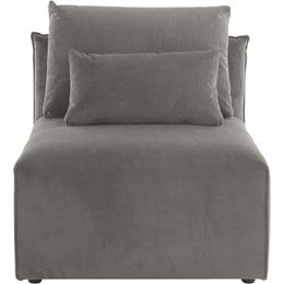 OTTO home Sessel &raquo;N&ouml;re&laquo; Modul - zum Zusammenstellen; in vielen Bezugsqualit&auml;ten und Farben grau Samtoptik (100% Polyester);Struktur (100% 