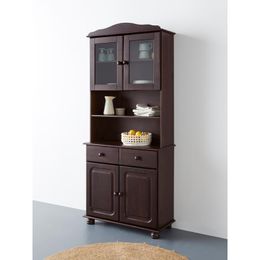 OTTO home Buffet &raquo;Mette&laquo; 2 Stk. tlg. Mit grosser Schublade und viel Stauraum hinter 4 T&uuml;ren, H&ouml;he 181cm braun B/H/T: 80cm x 181cm x 34cm, Schubladen: 