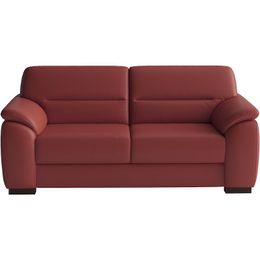 Sit & More sit&more 3-Sitzer &raquo;Montego&laquo; mit Federkern rot B/H/T: 196cm x 88cm x 90cm, NaturLEDER Stoff