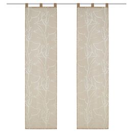 OTTO home Schiebegardine &raquo;Anna&laquo; Schlaufen 1 Stk. tlg. Inkl. Beschwerungsstange beige Ausbrenner, Polyester, Viskose 145cm, Schlaufen, 57cm