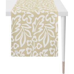 Apelt Tischl&auml;ufer &raquo;3971 Outdoor, Sommerdeko, Sommer&laquo; Jacquardgewebe beige Polyester B/L: 46cm x 135cm, 1 Stk., rechteckig