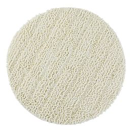 Wecon home Basics Badematte &raquo;Benno&laquo; H&ouml;he 22 mm waschbar, rutschfest, sehr weich, strapazierf&auml;hig, Chenille, robust wei&szlig; Polyester rund ( &Oslash; 80cm), 1 