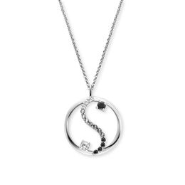 Engelsrufer Damen Kette mit Anh&auml;nger &raquo;Yin Yang Balance&laquo; Made in Germany - mit Zirkonia (synth.) silber Silber 925 (Sterlingsilber), L: 50 B: 1,42mm