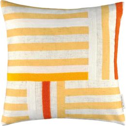 Tom Tailor Kissenh&uuml;lle &raquo;Summer&laquo; gelb Leinen, Leinen, Polyester B/L: 45cm x 45cm, 1 Stk., Leinen