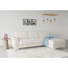 Sit & More sit&more Ecksofa &raquo;Sinatra L-Form&laquo; mit Recamiere, optinal mit Kopfteilverstellung und Armteilfunktion beige 100% Polyester B/H/T: 258cm x 85cm x 170cm,