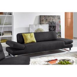 W.Schillig 2-Sitzer &raquo;taboo Designsofa mit hohem Sitzkomfort, Breite 202cm, Sitztiefe 59cm&laquo; mit Normaltiefe, inklusive Armlehnenverstellung grau 