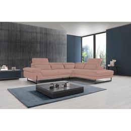 Egoitaliano Ecksofa &raquo;Queenie, extravagantes Sofa mit erstklassigem Sitzkomfort, L-Form&laquo; mit verstellbarer Armlehne und Kopfteilen f&uuml;r Wohlf&uuml;hlkomfort rosa Luxus-