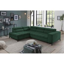 exxpo - sofa fashion Ecksofa &raquo;Bocco, hochwertige Verarbeitung, toller Sitzkomfort, bequem, L-Form&laquo; wahlweise mit Bettfunktion u. Bettkasten, inkl. 