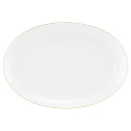 Seltmann Weiden Servierplatte &raquo;Liberty Goldrand&laquo; Platte oval wei&szlig; Porzellan B/H/L: 24,2cm x 3,1cm x 35,1cm