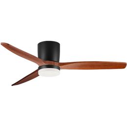 NOVA LUCE Deckenleuchte &raquo;ALOA Deckenventilator&laquo; LED-Modul 1 Stk. warmwei&szlig; - kaltwei&szlig; braun 1, &Oslash; 132cm H: 27,5cm, 1 Stk.