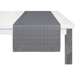 Adam Tischl&auml;ufer &raquo;Graphic Ventus Light&laquo; blau Bio-Baumwolle B/L: 50cm x 150cm, 1 Stk., eckig