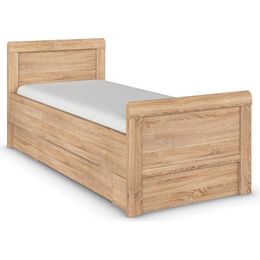 Rauch Stauraumbett &raquo;Bett Einzelbett Stollenbett Bettk&auml;sten EVELYN&laquo; in Komforth&ouml;he mit Holzkopfteil sowie Schubladen MADE IN GERMANY braun Liegefl&auml;che 