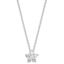Amor Damen Kette mit Anh&auml;nger &raquo;Bl&uuml;te&laquo; mit Zirkonia (synth.) bunt Silber 925 (Sterlingsilber), L: 45