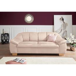 Quelle mit Federkern beige B/H/T: 210cm x 82cm x 93cm, Luxus-Microfaser ALTARA NUBUCK