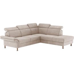 OTTO home Ecksofa &raquo;Calypso L-Form&laquo; mit Relaxfunktion motorisch im Sofa 2,5- Sitzer beige 100% Polyester B/H/T: 259cm x 85cm x 227cm, Flachgewebe, 