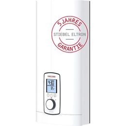 Stiebel Eltron Komfort-Durchlauferhitzer &raquo;DHE&laquo; 4i Technologie f&uuml;r immer konstante Warmwassertemperatur, 27 kW wei&szlig; INSTALLATION: Zeitsparende Montage 