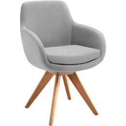 Musterring Esszimmerstuhl &raquo;Tavia&laquo; (Set) 2 Stk.Stativgestell Eiche Bianco, Drehfunktion optional, diverse Farben silber B/H/T: 62cm x 86cm x 66cm, 2 Stk., 