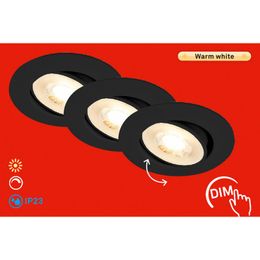 Briloner Leuchten LED Einbauleuchte &raquo;SHOW&laquo; LED-Board 1 Stk. 90x24 mm, Wohnzimmer, Flur 3, &Oslash; 29,3cm H: 2,8cm, 1 Stk.