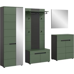 Home Affaire Garderoben-Set &raquo;REHAT, TOPSELLER!, 5-teilig, Breite 255cm, individuell erweiterbar&laquo; Set, bestehend aus: Garderobenschrank, Sitzbank, 
