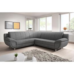 Trendmanufaktur Ecksofa &raquo;Rondo II, zeitlos & elegant, bequeme Armlehnen, L-Form&laquo; wahlweise mit Federkern, wahlweise mit Bettfunktion, B/T 247/267cm 
