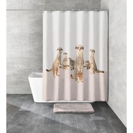 Kleine Wolke Duschvorhang &raquo;Surie&laquo; Breite 180 cm Set beige Polyester B/H: 180cm x 200cm