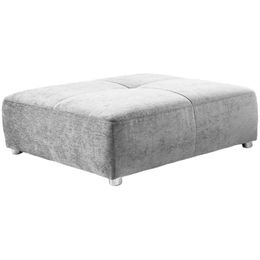 Jockenh&ouml;fer Hocker &raquo;Gulliver, B: 130 cm&laquo; mit Federkernpolsterung f&uuml;r kuscheligen, angenehmen Sitzkomfort grau Chenille: 100% Polyester B/H/T: 130cm x 42cm x 130cm