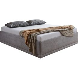 Westfalia Schlafkomfort Polsterbett &raquo;Texel&laquo; Komforth&ouml;he mit Zierkissen, Bettkasten bei Ausf&uuml;hrung mit Matratze grau Bezug Bett: Veloursstoff 100% Polyester;Bonnell-