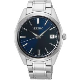 Seiko Herren Quarzuhr Armbanduhr, Herrenuhr, Damenuhr, Datum, Saphirglas, Edelstahlarmband silber Einheitsgr&ouml;&szlig;e