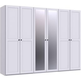 wimex Kleiderschrank &raquo;New York mit Spiegelt&uuml;ren&laquo; in 5 Breiten und 2 H&ouml;hen wei&szlig; B/H/T: 270cm x 236cm x 58cm