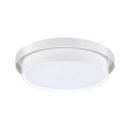 Paulmann LED Deckenleuchte &raquo;Malik 15W 230V 2700K Kunststoff&laquo; Warmwei&szlig; 3-step-dimmbar wei&szlig; 1, &Oslash; 28cm H: 5,7cm