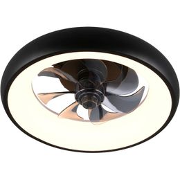 REALITY LEUCHTEN LED Deckenleuchte &raquo;MUONIO mit Ventilator, Deckenventilator mit Licht, 20W LED CCT &Oslash; 40cm&laquo; LED-Board 1 Stk. Farbwechsler warmwei&szlig; - 