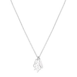 Cool Time Damen Cool Time Kette mit Anh&auml;nger &raquo;Schmuck Geschenk Edelstahl Halskette The Cool Bully Hund&laquo; silber Edelstahl, L: 41 B: 2mm