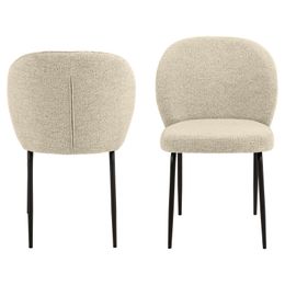 ACTONA GROUP Esszimmerstuhl &raquo;Patricia Polsterstuhl&laquo; () Wohnzimmerstuhl, (Set, 2 St) Stoffbezug, Stahl Beinen, Sitzh&ouml;he 48 cm beige 96% Polyester / 4% 