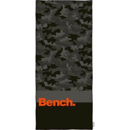 Strandtuch &raquo;Bench&laquo; mit dekorativem "Bench" Schriftzug grau Velours, Obermaterial: 100% Baumwolle B/L: 80cmx180cm, 1 Stk., Schriftzug, Velours