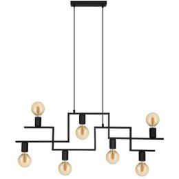 Eglo H&auml;ngeleuchte &raquo;FEMBARD Pendellampe, Wohnzimmerlampe, E27, IP20, Vintage, Stahl, Lampe&laquo; E27 1 Stk. H&auml;ngeleuchte, Esszimmer, L100,50 x B4,0 x 110 cm