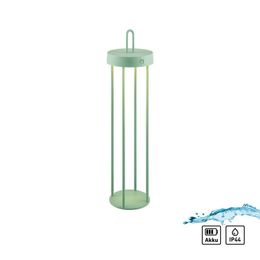 JUST LIGHT Stehlampe &raquo;ANSELM&laquo; LED-Modul 1 Stk. Warmwei&szlig; Akkuleuchte gr&uuml;n 1, &Oslash; 12,8cm H: 50,4cm, 1 Stk.