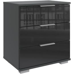wimex Nachtkonsole &raquo;Easy&laquo; mit Glas- oder Spiegelfront schwarz B/H/T: 52cm x 56cm x 38cm, 3 Stk.