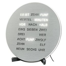 AMS Unisex AMS Tischuhr Quarzuhr, Wohnzimmer, Esszimmer silber Einheitsgr&ouml;&szlig;e