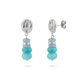 Tamaris Damen Paar Ohrh&auml;nger &raquo;Natural Stones&laquo; mit Naturstein Edelstahl
